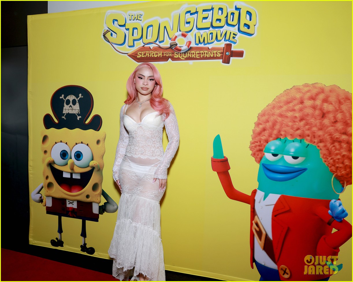 Ice Spice Wears a See-Through Dress to 'The SpongeBob SquarePants ...