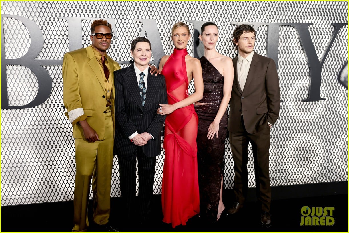 Bella Hadid Wows in Revealing Red Dress at 'The Beauty' Premiere to ...