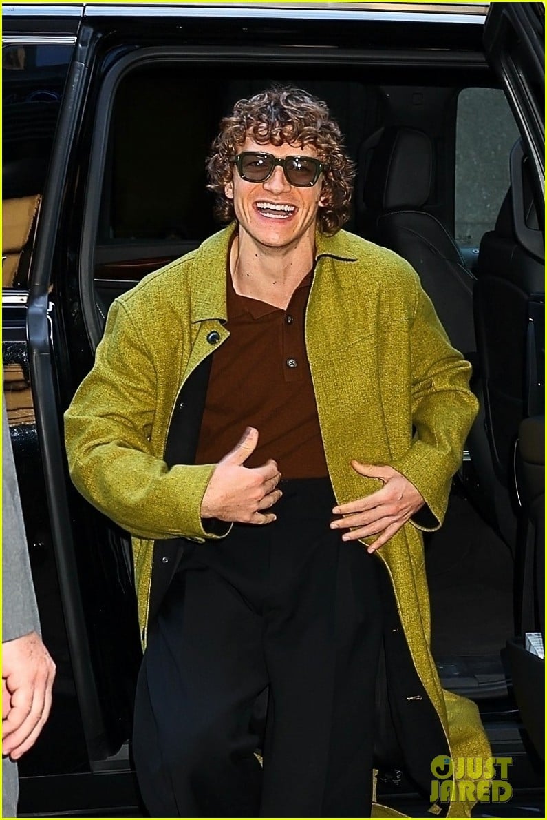 Connor Storrie Is All Smiles While Arriving For 'Late Night' Debut ...