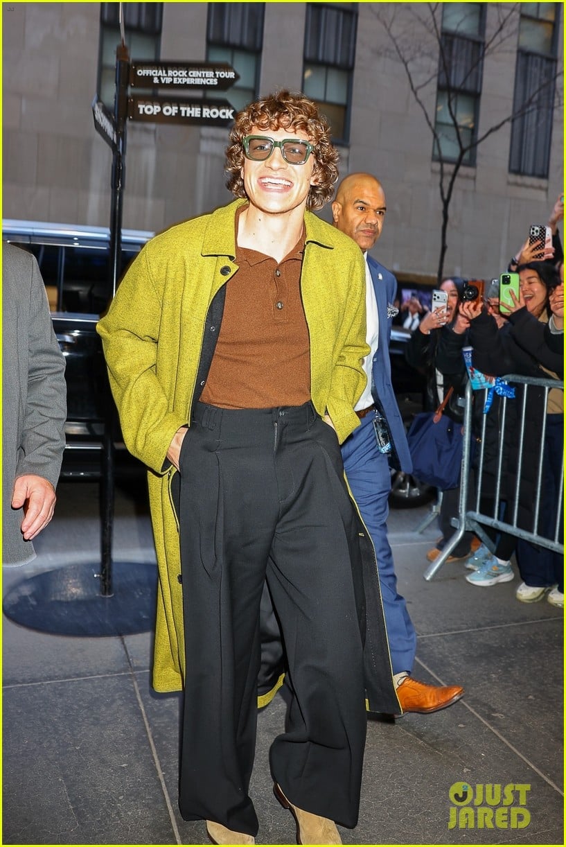 Connor Storrie Is All Smiles While Arriving For 'Late Night' Debut ...