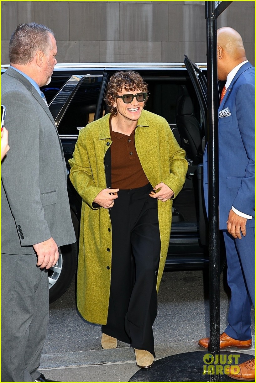 Connor Storrie Is All Smiles While Arriving For 'Late Night' Debut ...