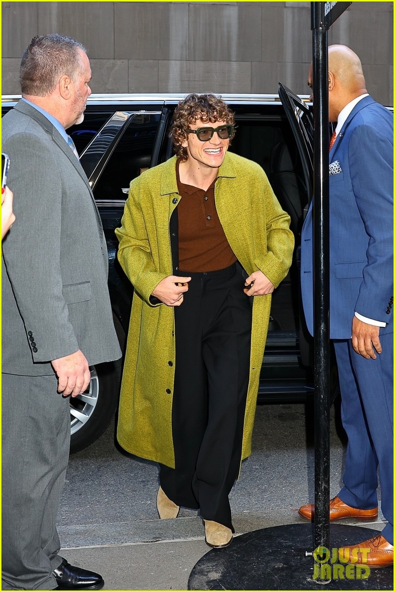 Connor Storrie Is All Smiles While Arriving For 'Late Night' Debut ...