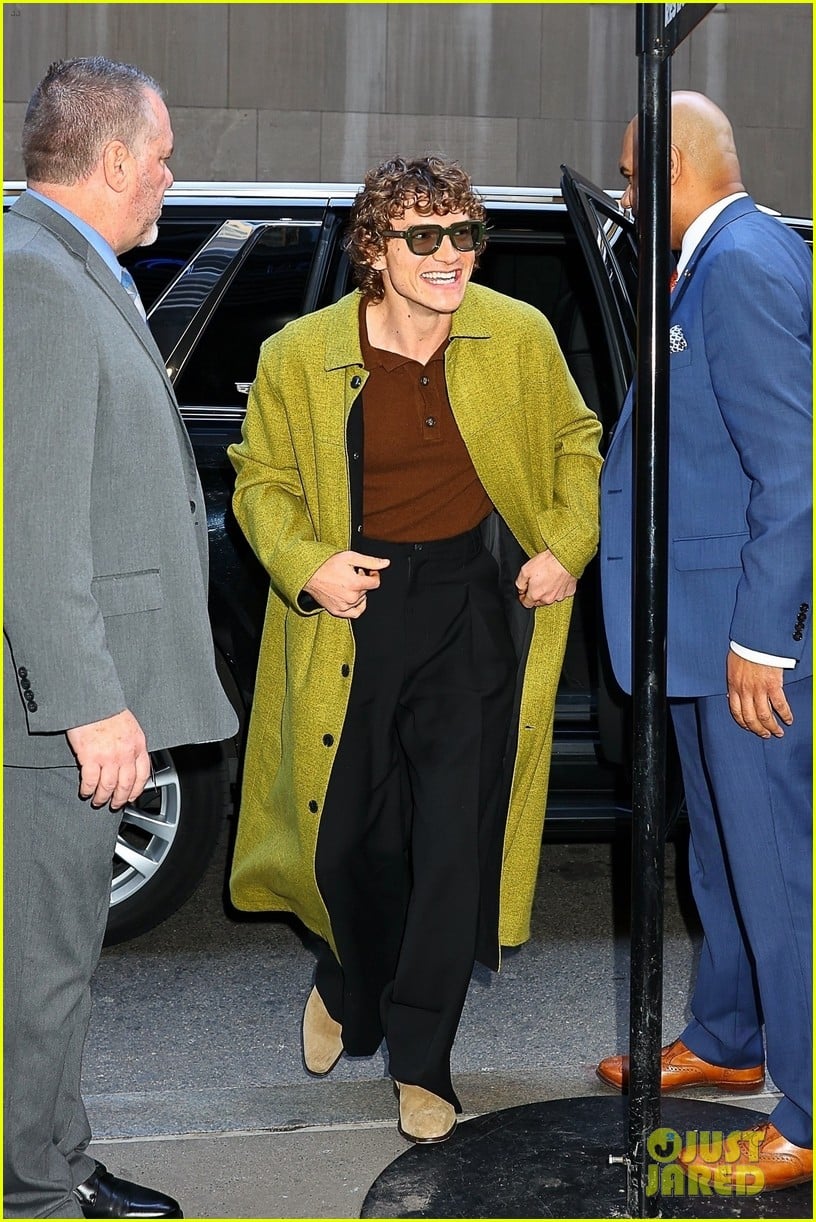 Connor Storrie Is All Smiles While Arriving For 'Late Night' Debut ...