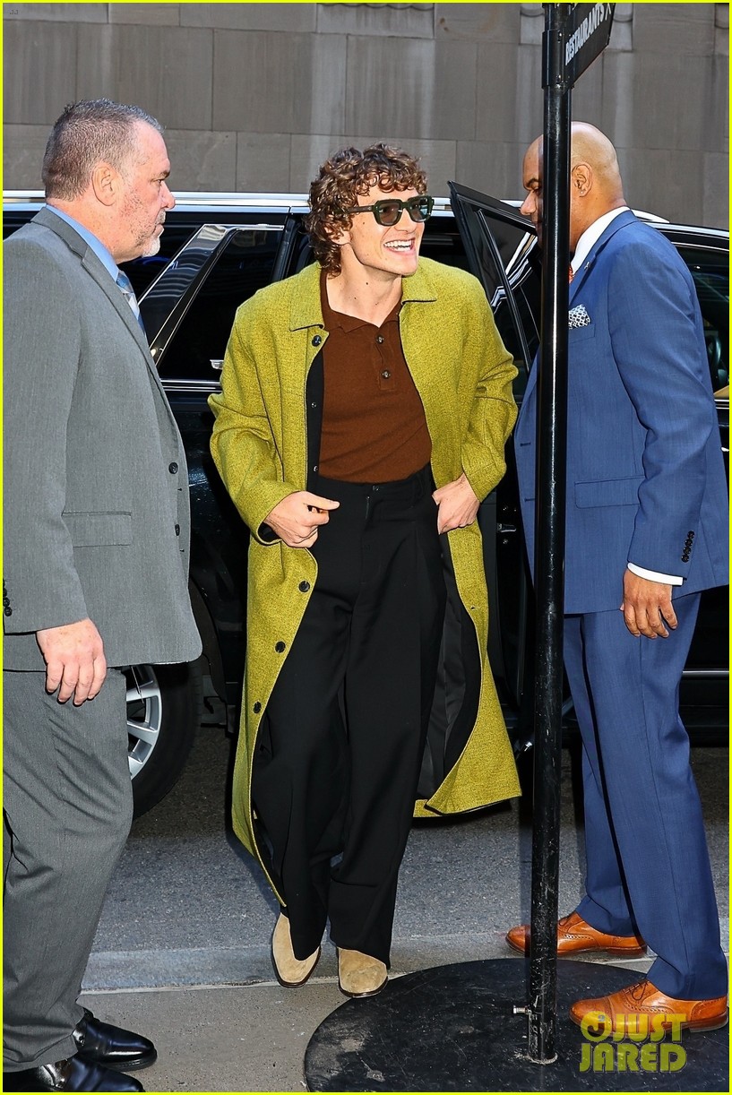 Connor Storrie Is All Smiles While Arriving For 'Late Night' Debut ...