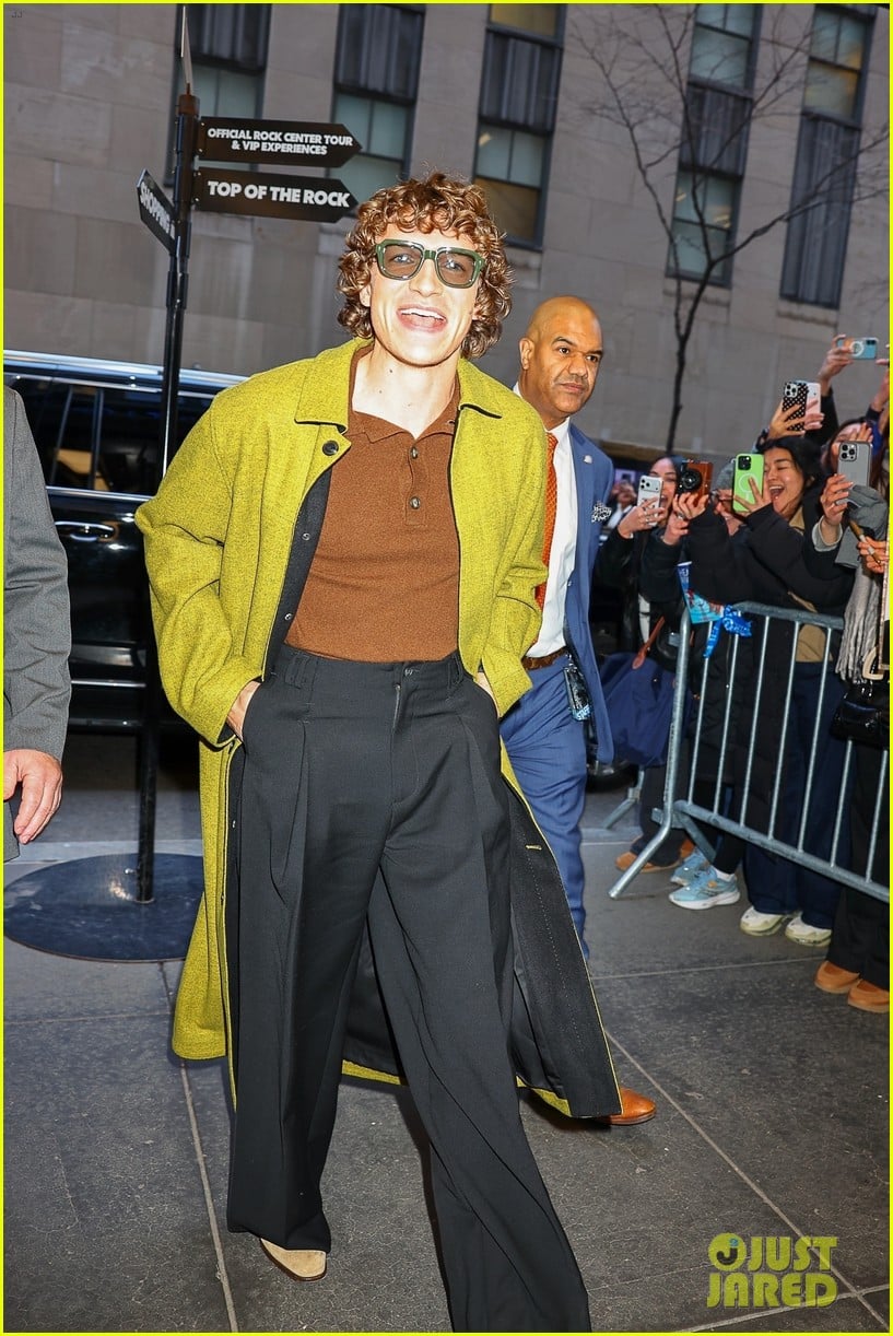 Connor Storrie Is All Smiles While Arriving For 'Late Night' Debut ...