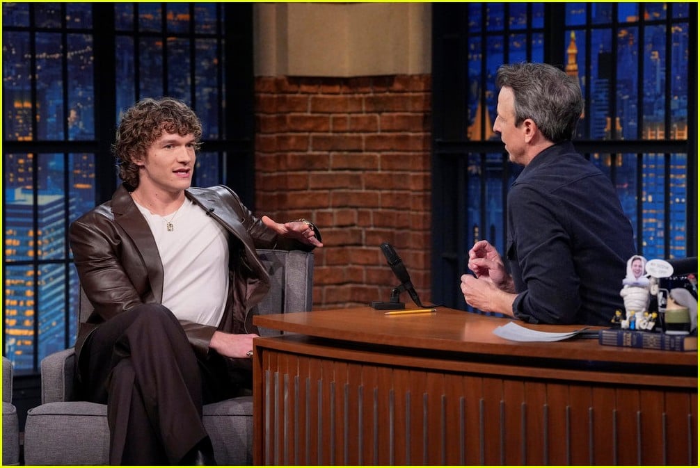Connor Storrie Makes Late Night TV Debut on Seth Meyers, Talks Steamy 'Heated Rivalry' Scenes ...