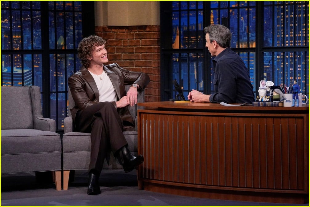 Connor Storrie Makes Late Night TV Debut on Seth Meyers, Talks Steamy 'Heated Rivalry' Scenes ...