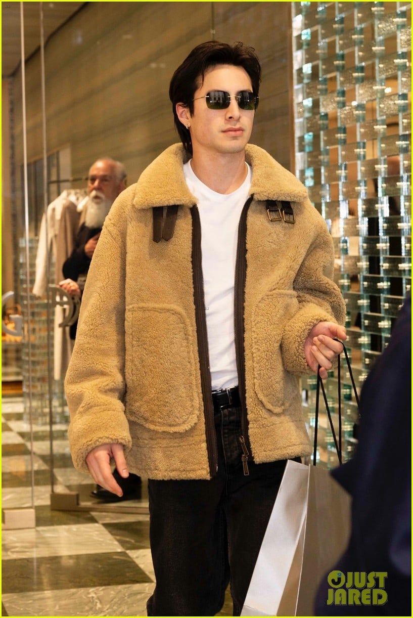 Hudson Williams Shops at Giorgio Armani During Milan Fashion Week ...