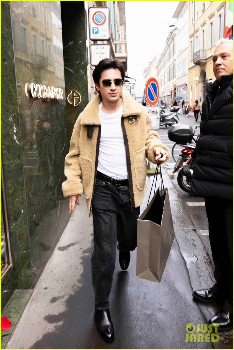 Hudson Williams Shops at Giorgio Armani During Milan Fashion Week ...