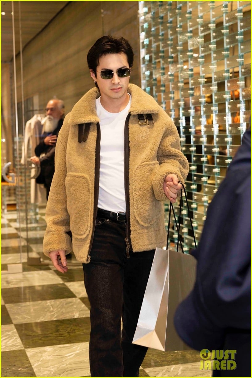 Hudson Williams Shops at Giorgio Armani During Milan Fashion Week ...