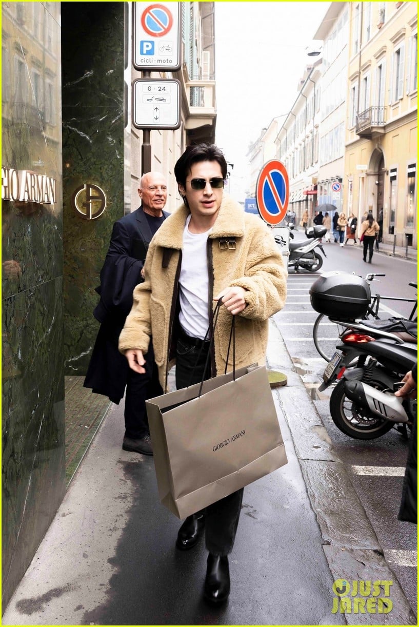 Hudson Williams Shops at Giorgio Armani During Milan Fashion Week ...