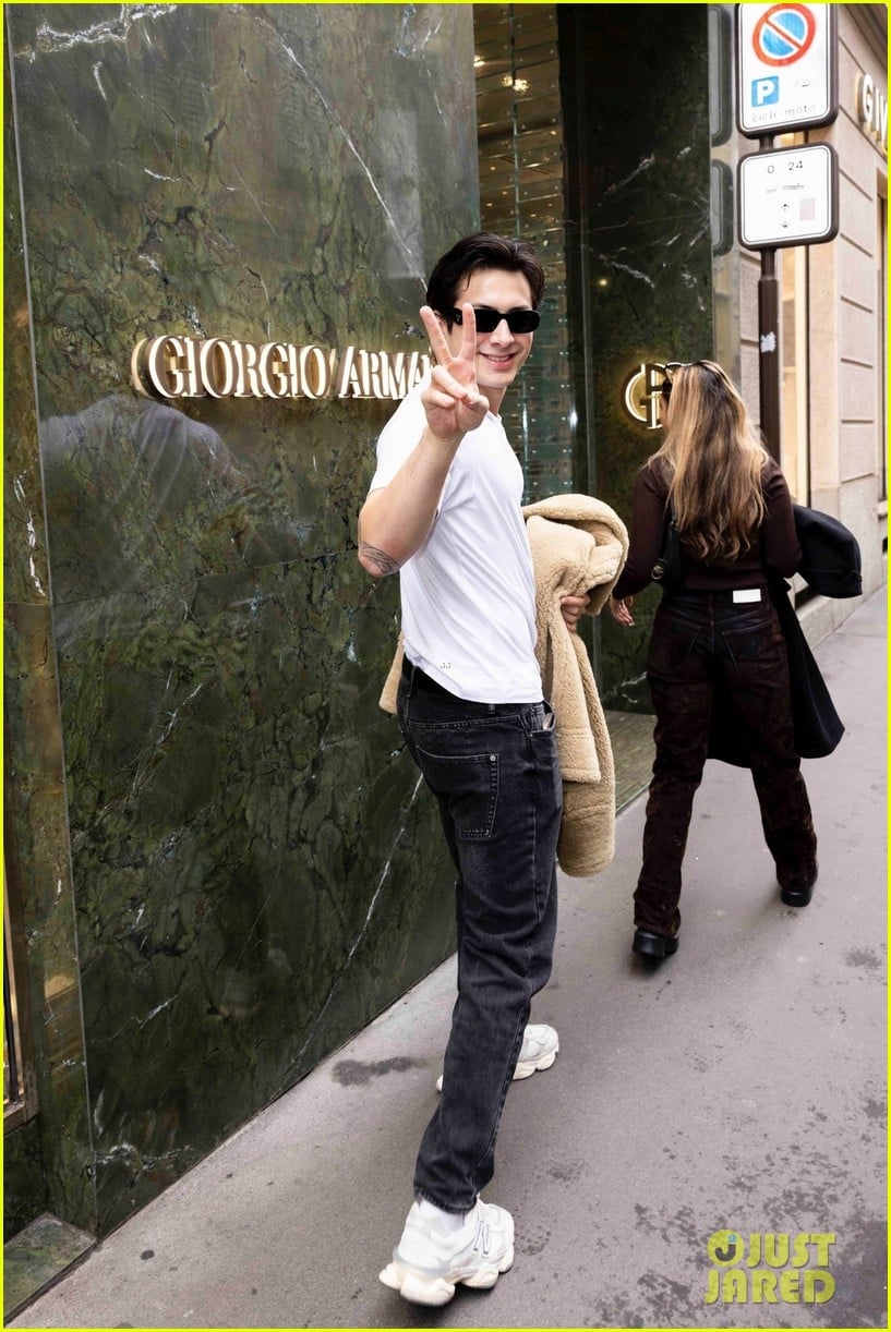 Hudson Williams Shops at Giorgio Armani During Milan Fashion Week ...
