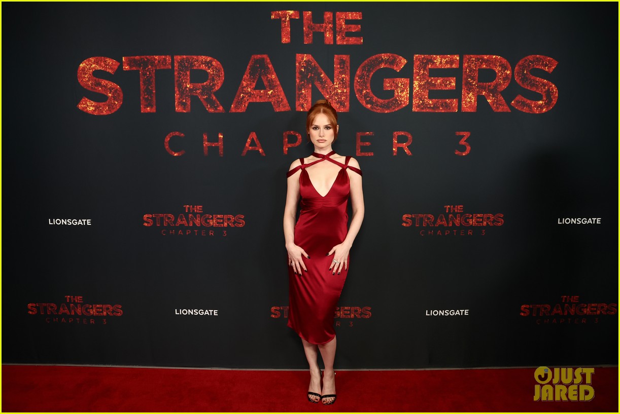 Madelaine Petsch Stuns in Strappy Crimson Dress at 'The Strangers ...