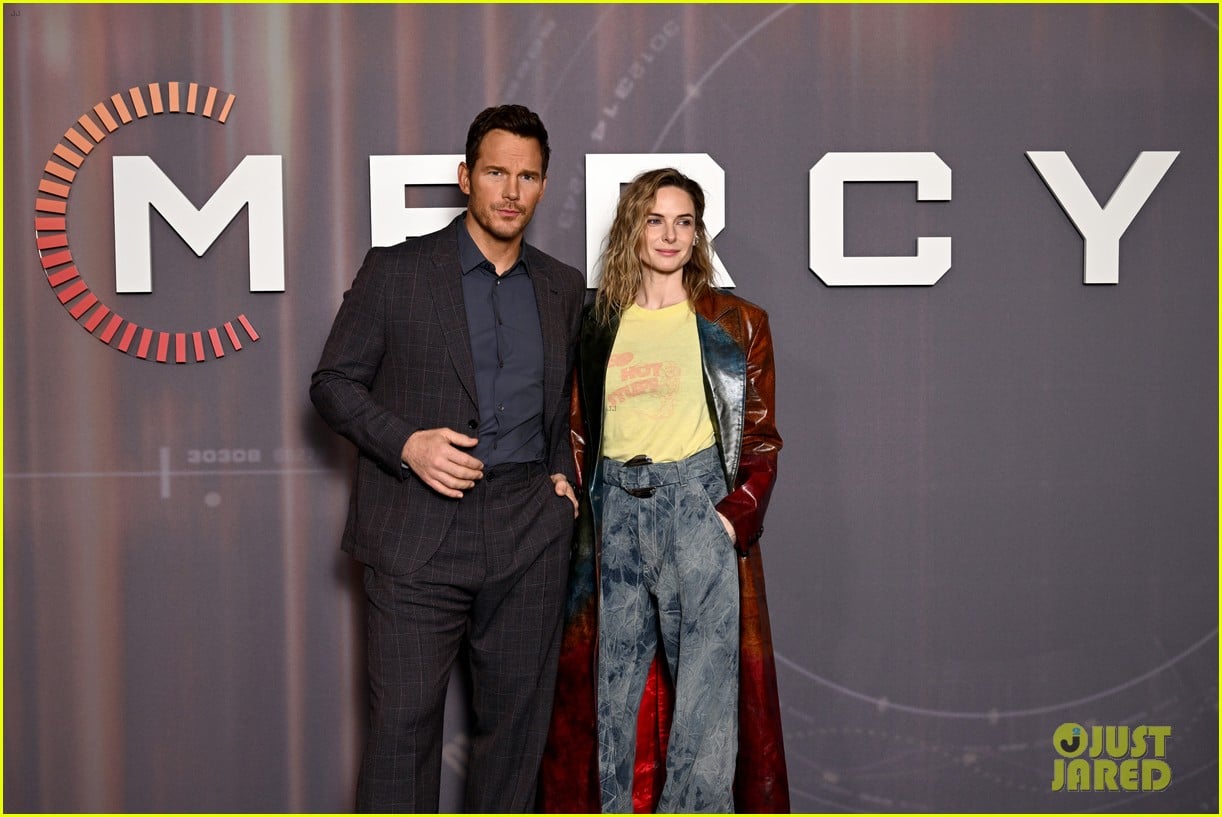 Chris Pratt & Rebecca Ferguson Step Out to Promote New Movie 'Mercy' in ...