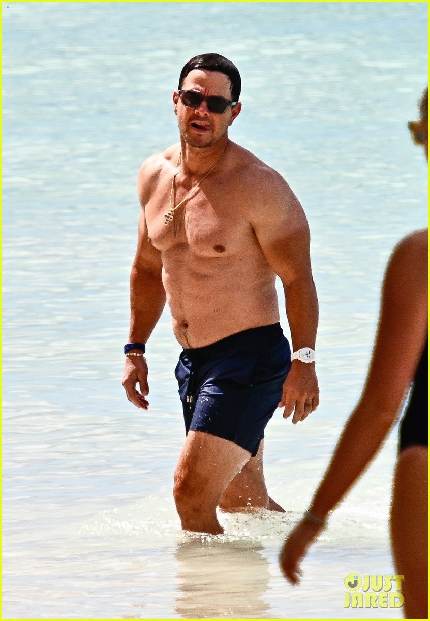 Mark Wahlberg Swims With Wife Rhea Durham During Relaxing Barbados ...