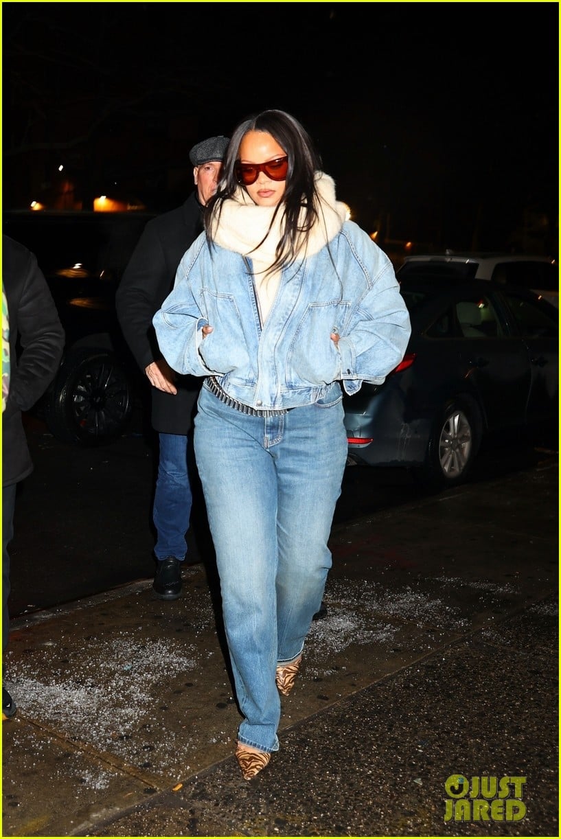 Rihanna Rocks a Denim-on-Denim Look to Boyfriend A$AP Rocky's Private ...