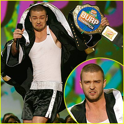 Justin Timberlake in Boxer’s Shorts | Justin Timberlake, Kids Choice ...
