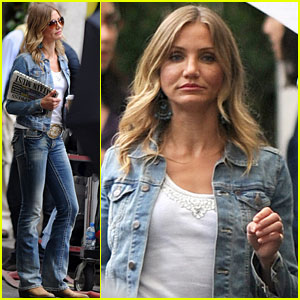 Cameron Diaz Doubles Denim for ‘Gambit’ | Cameron Diaz, Colin Firth ...