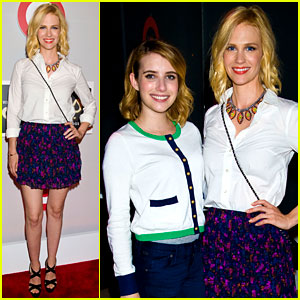January Jones & Emma Roberts: Shops at Target Launch! | Emma Roberts ...