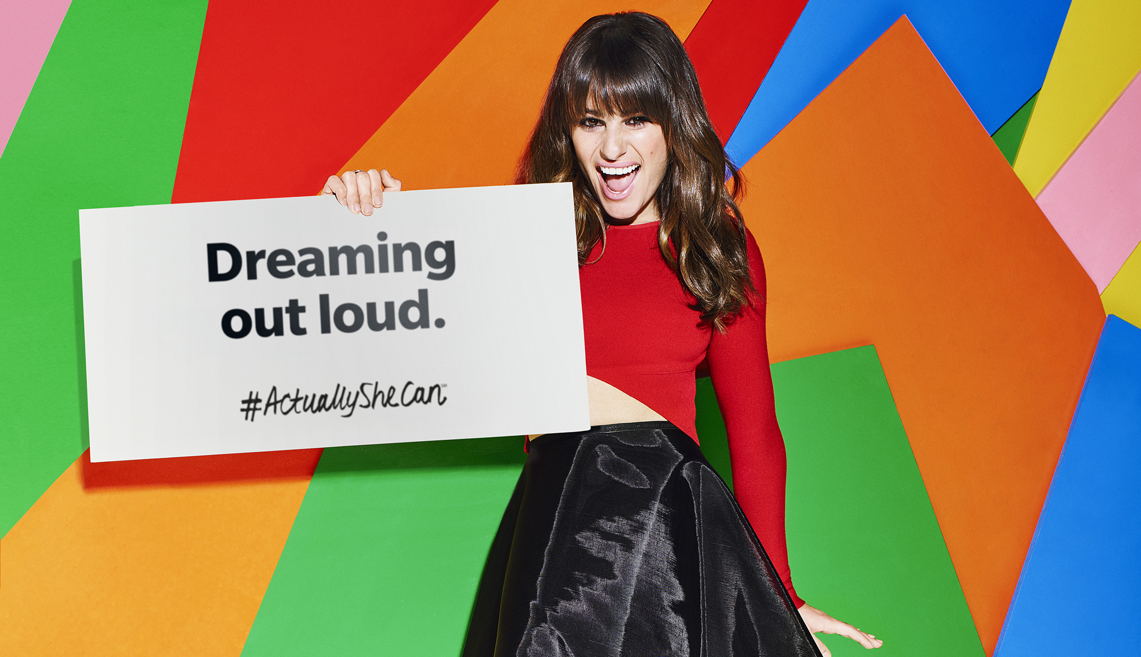 Lea Michele’s #ActuallySheCan Campaign – See Her Inspirational Messages ...