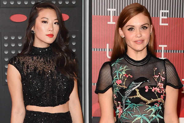 Holland Roden & Arden Cho Rep ‘Teen Wolf’ At MTV VMAs 2015 | 2015 MTV ...