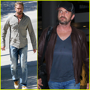 Gerard Butler Meets a Friend for Lunch After Los Angeles Arrival ...