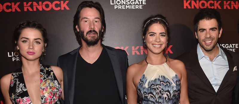 Keanu Reeves Brings ‘Knock Knock’ To Hollywood with Lorenza Izzo & Eli ...