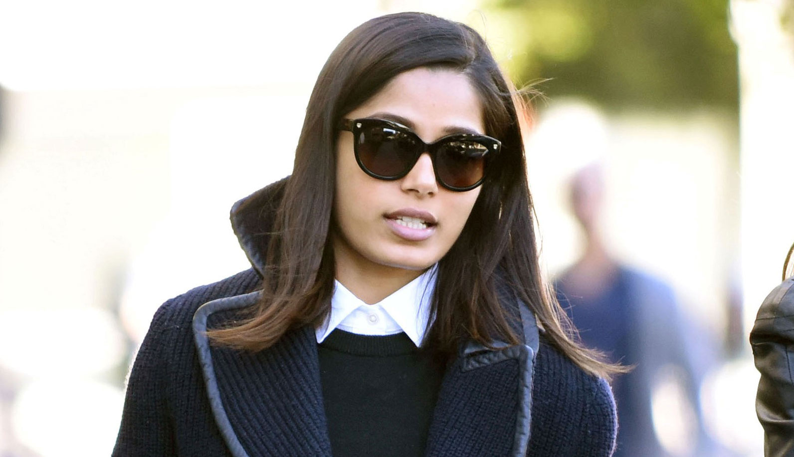 Freida Pinto Jets Off to Snowy Paradise for Fun Weekend | Freida Pinto ...