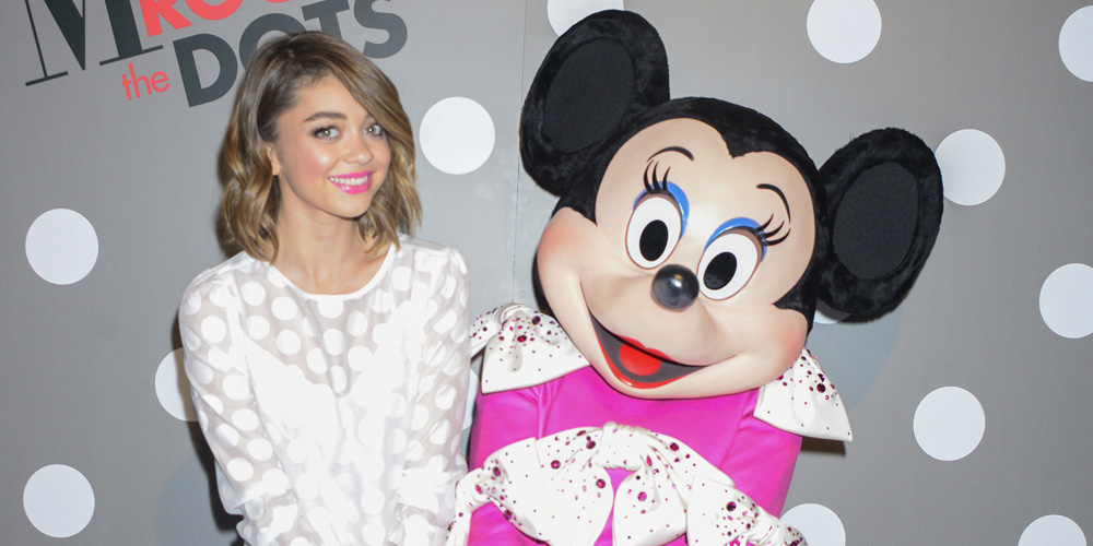 Sarah Hyland Celebrates National Polka Dot Day with Christian Siriano ...