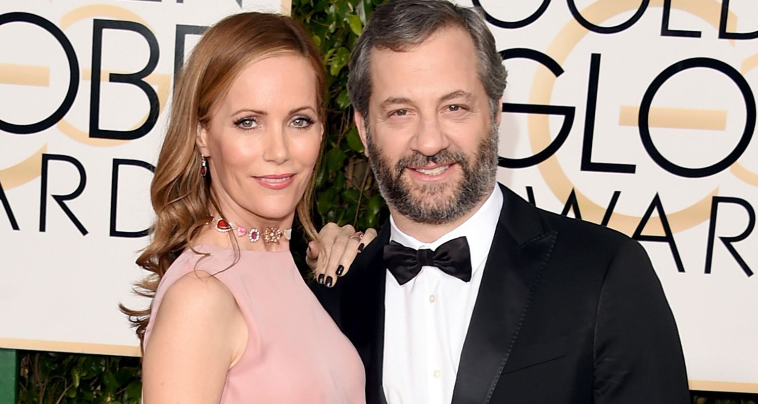 Leslie Mann & Judd Apatow Are Adorable Twosome At Golden Globes 2016! | 2016 Golden Globes ...