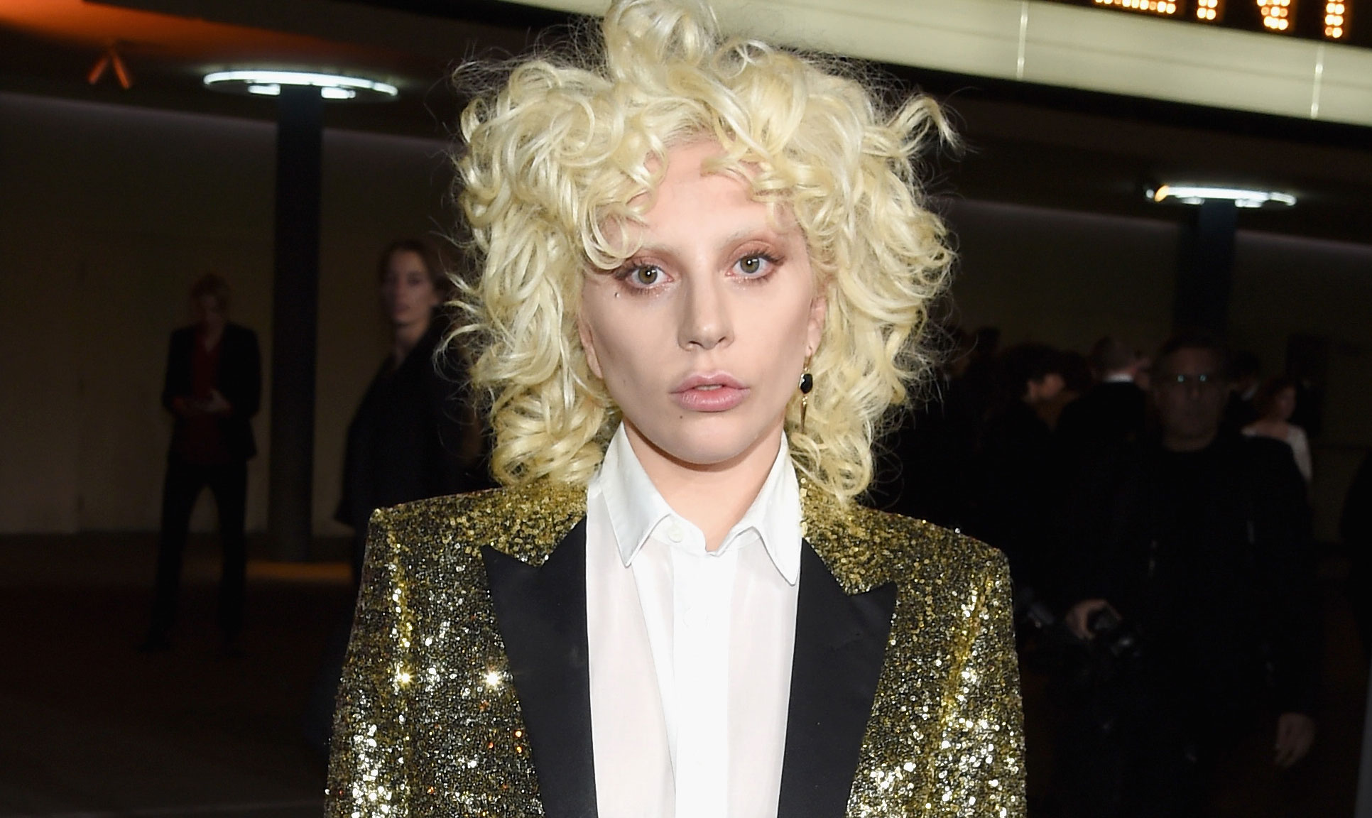 Lady Gaga Glitters in Gold for Saint Laurent at the Palladium | 2016 ...