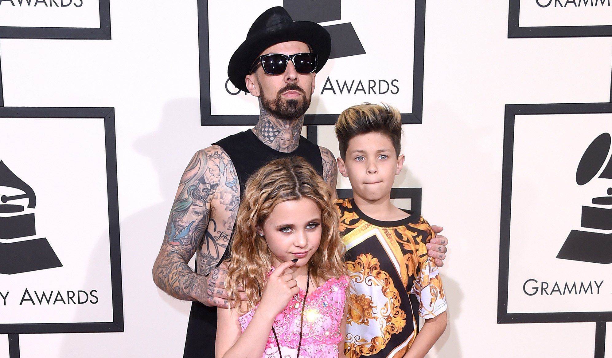 Travis Barker Takes His Kids to the Grammys 2016 | 2016 Grammys ...