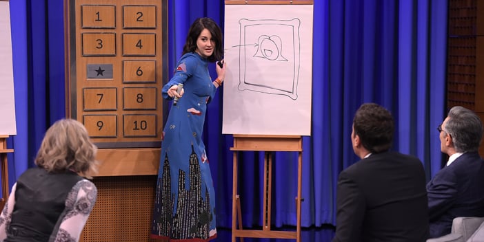 Shailene Woodley Battles Eugene Levy in Pictionary on ‘Jimmy Fallon ...