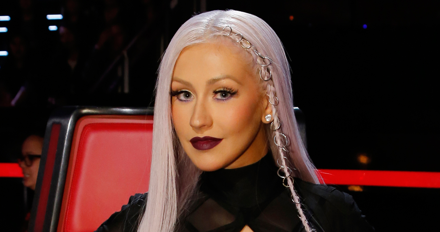 Christina Aguilera Rocks Purple Pierced Hair on ‘The Voice’ | Christina ...