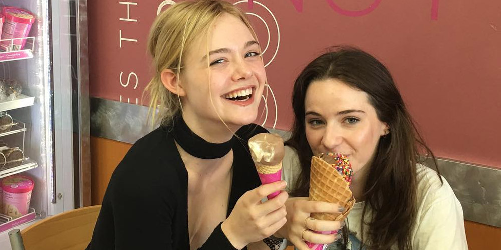 Elle Fanning Celebrates End of High School with Ice Cream! | Dakota ...