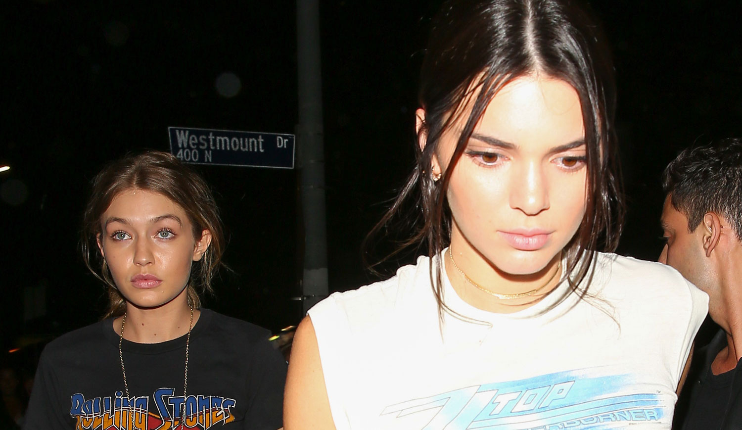 Gigi Hadid & Kendall Jenner Match in Rock Band Crop Tops! | Cully ...