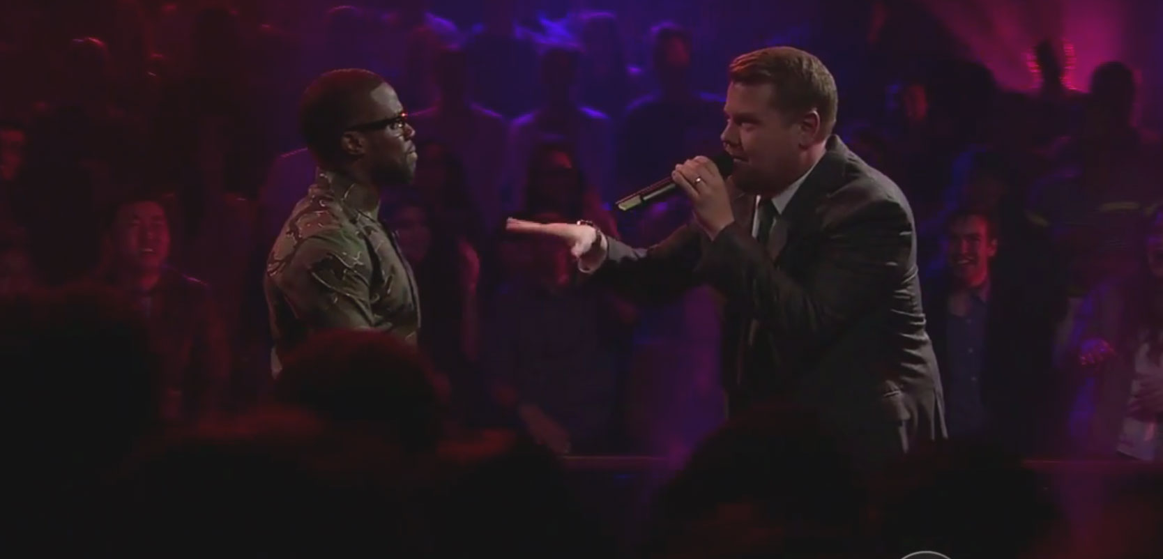 Watch Kevin Hart Rap Battle James Corden on ‘Late Late Show’ | James ...