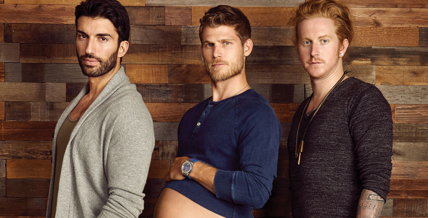 Travis Van Winkle Is Pregnant for ‘Three Men & a Baby’ Shoot with ...
