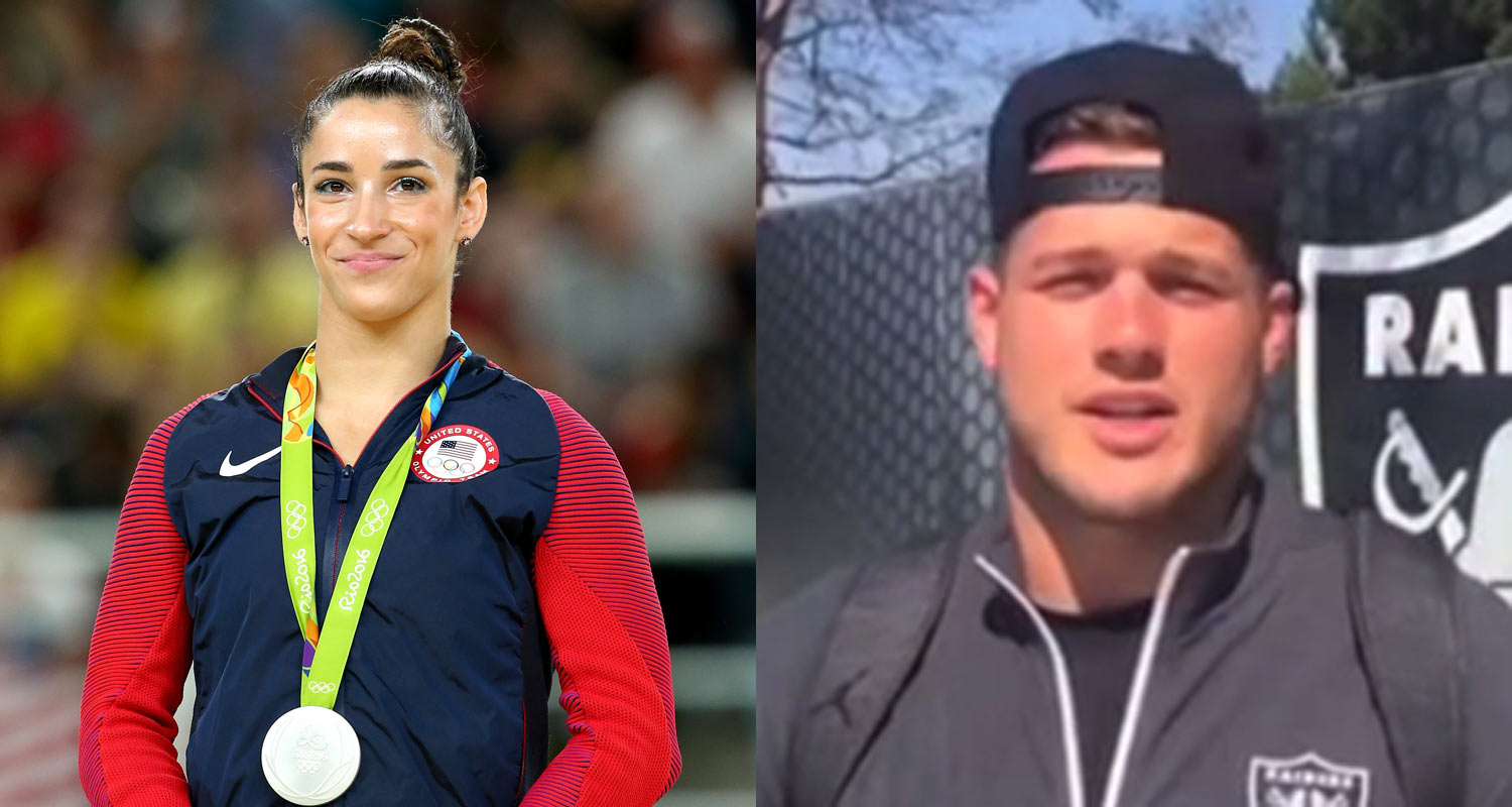 Aly Raisman Accepts Date Proposal From Raiders Tight End Colton ...