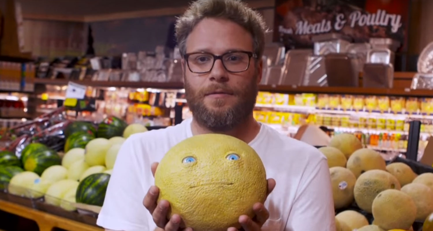 Seth Rogen Scares Shoppers With Talking Food Prank | Seth Rogen ...