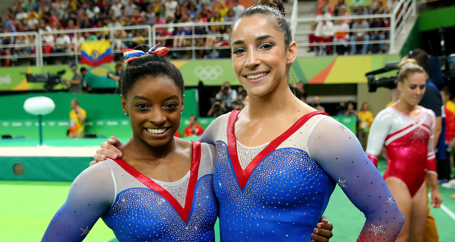 Simone Biles & Aly Raisman Take Gold & Silver in Gymnastics Floor ...