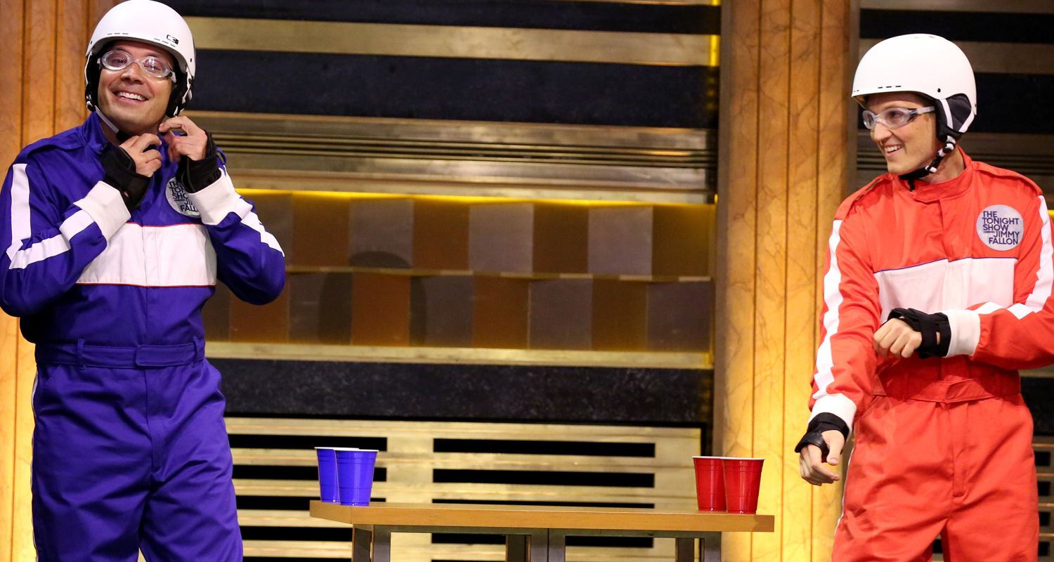 Miles Teller Plays Slip-N-Slide Flip Cup with Jimmy Fallon! (Video ...