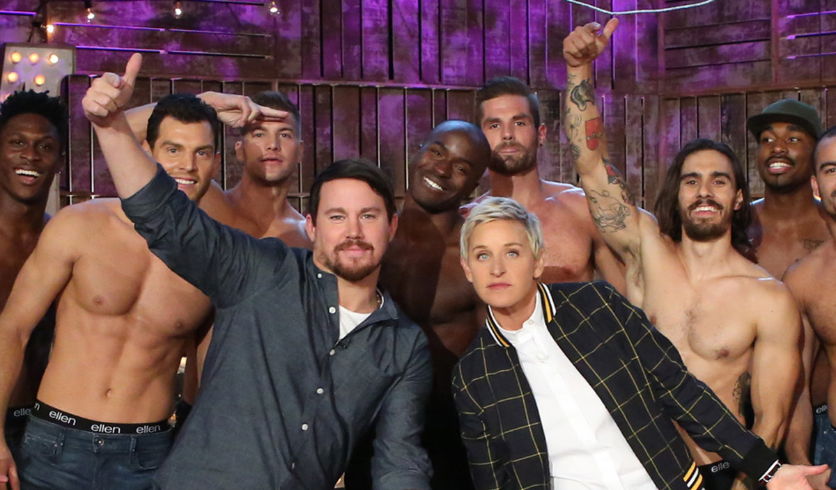 Channing Tatum’s ‘Magic Mike Live’ Dancers Strip Shirtless for ‘Ellen ...