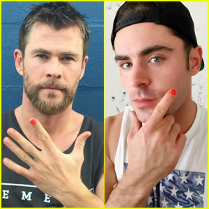 Chris Hemsworth Wears Nail Polish for Good Cause, Nominates Liam & Zac ...