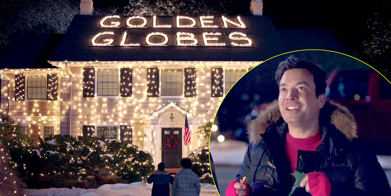 Jimmy Fallon Debuts Christmas-Themed Golden Globes Promo! | 2017 Golden ...
