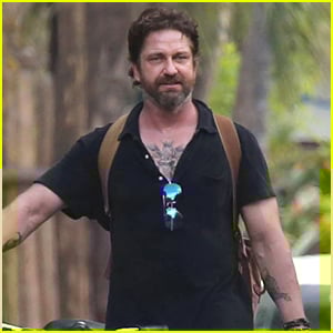 Gerard Butler Puts Tattoos on Display in Cancun with Morgan Brown ...