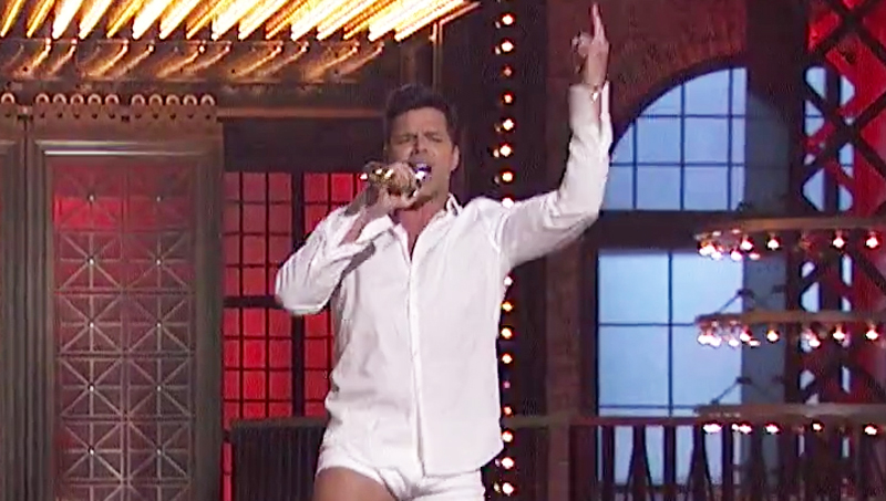 Ricky Martin Dances in Tighty-Whities, Channels Tom Cruise for ‘Lip ...
