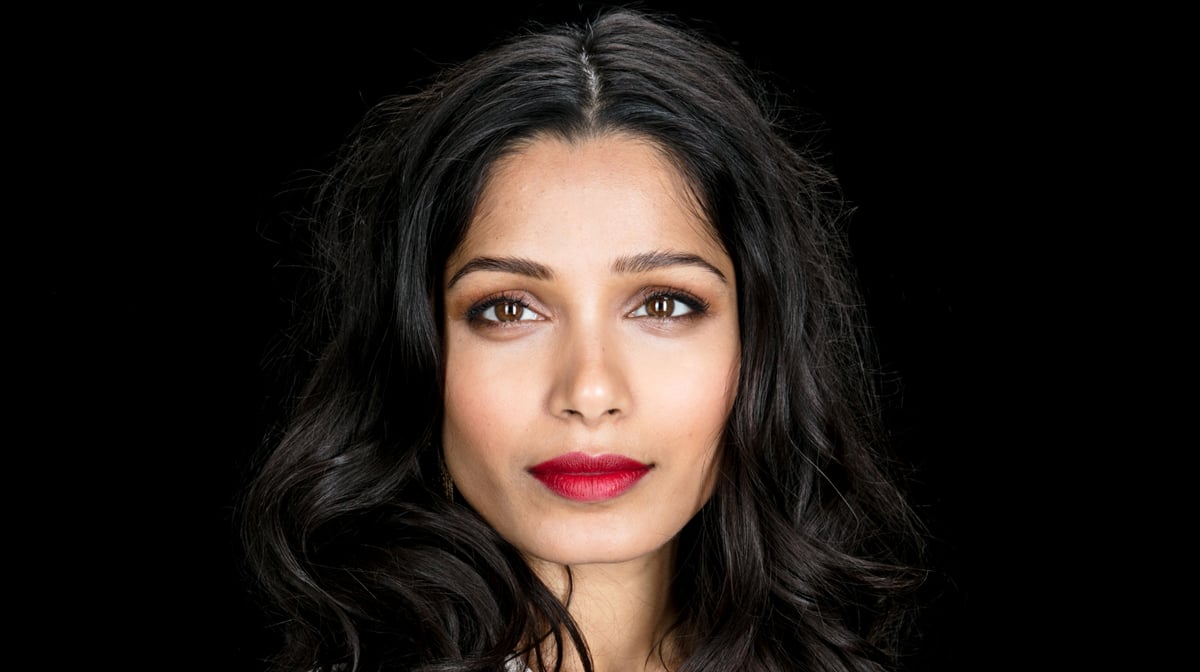 Freida Pinto Wears Bold Stripes for Her Day of NYC Promo! | Freida ...