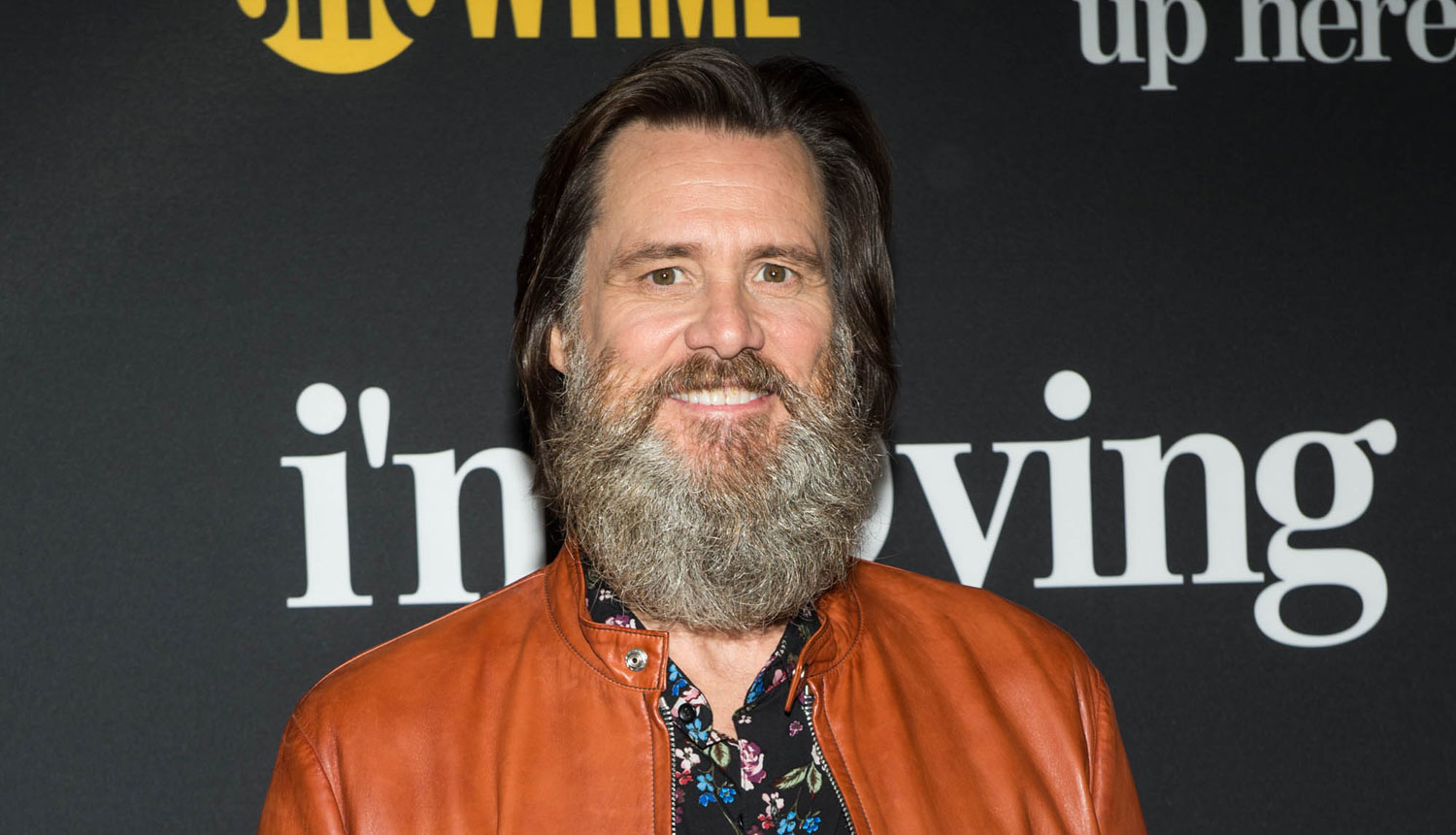 Jim Carrey Brings Long Beard to ‘I’m Dying Up Here’ Premiere | Ari ...
