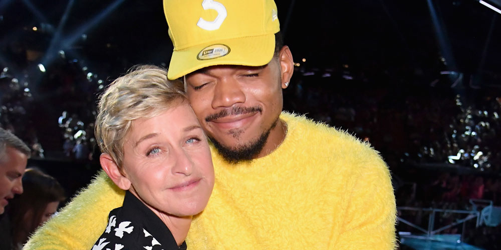 Ellen DeGeneres & Chance the Rapper Hug It Out at MTV VMAs 2017! | 2017 ...